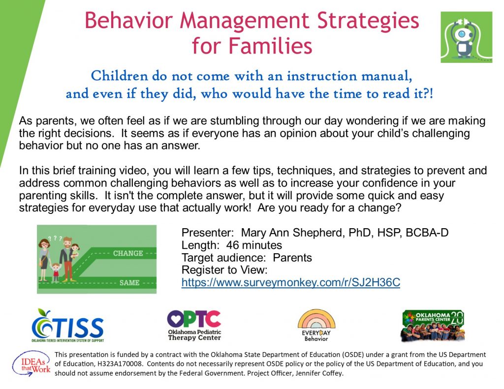 Trainings/Videos – Oklahoma Parents Center